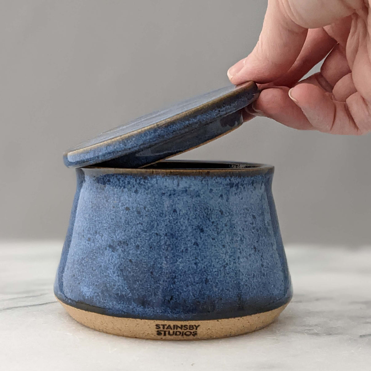 Blue Ceramic Jar with Lid, Handmade in Toronto, Ontario, Canada ...
